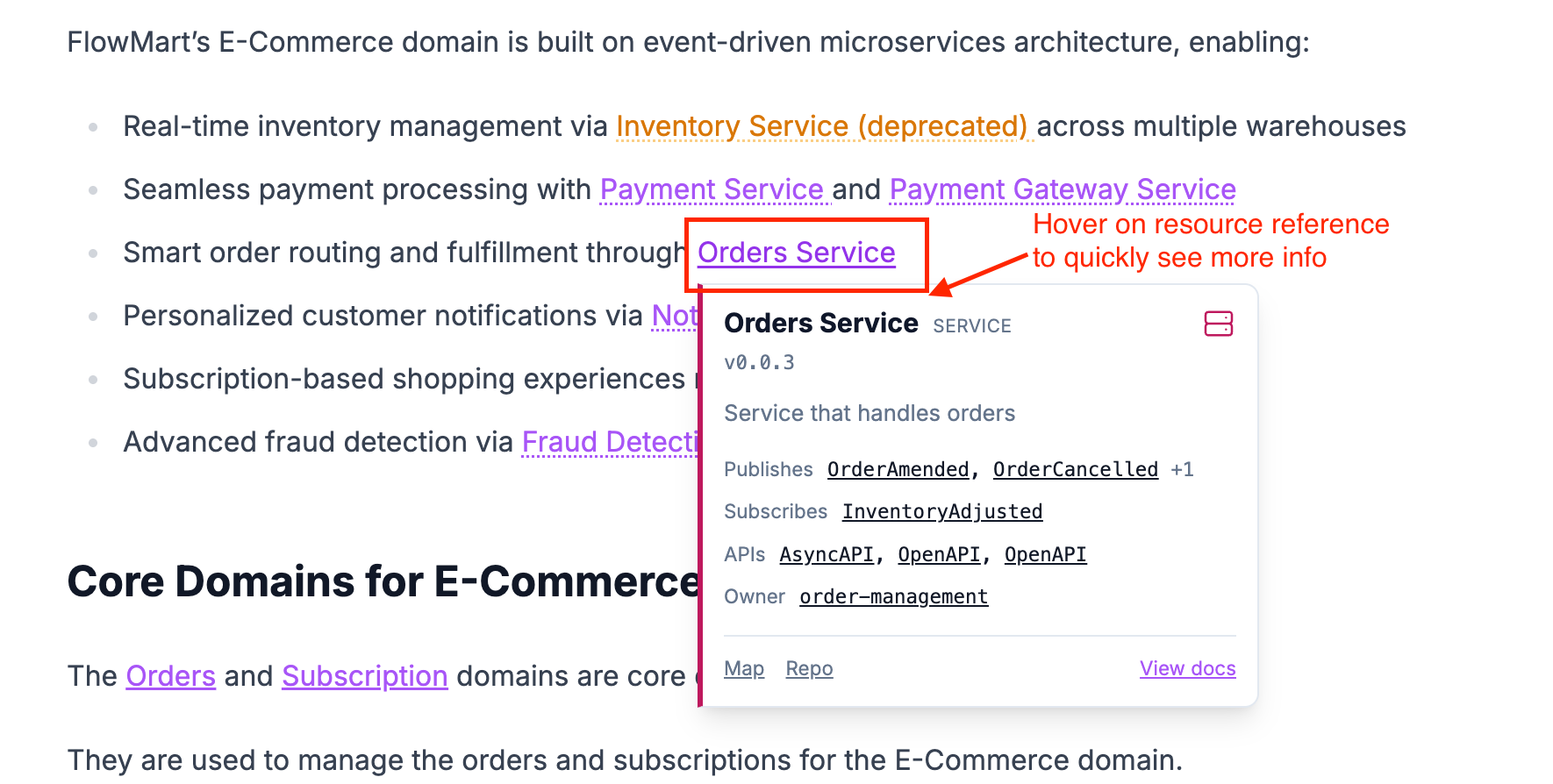 Resource references - EventCatalog